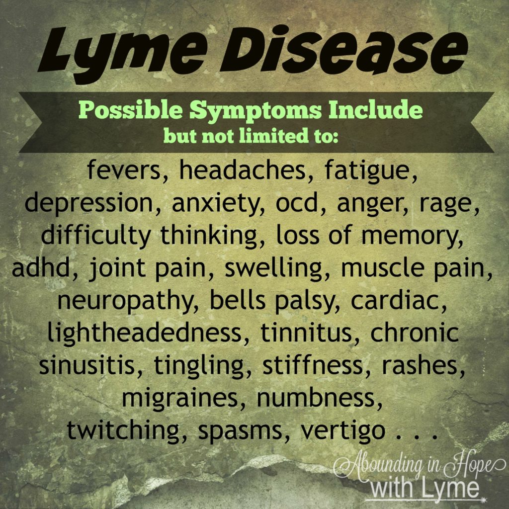 Lyme Symptoms Meme • Abounding in Hope with Lyme