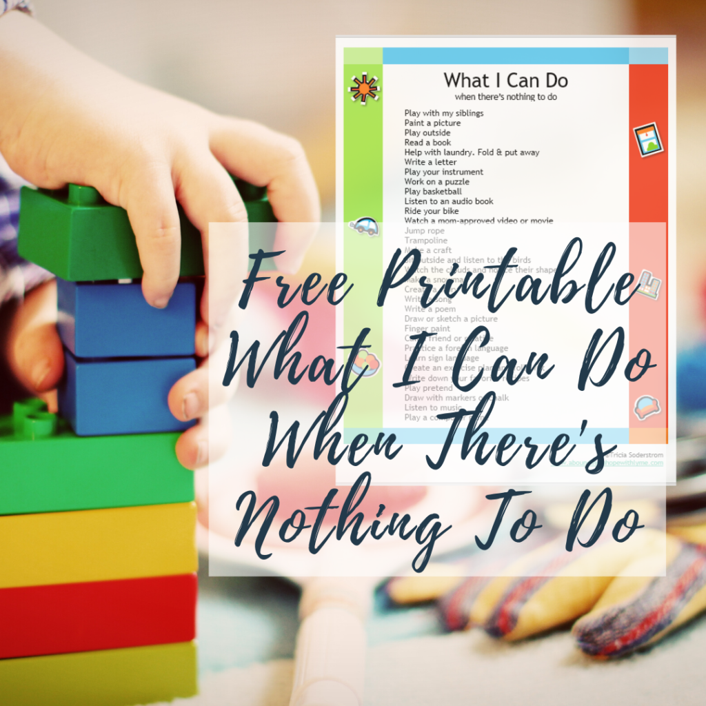 What to do when there's nothing to do • Abounding in Hope with Lyme
