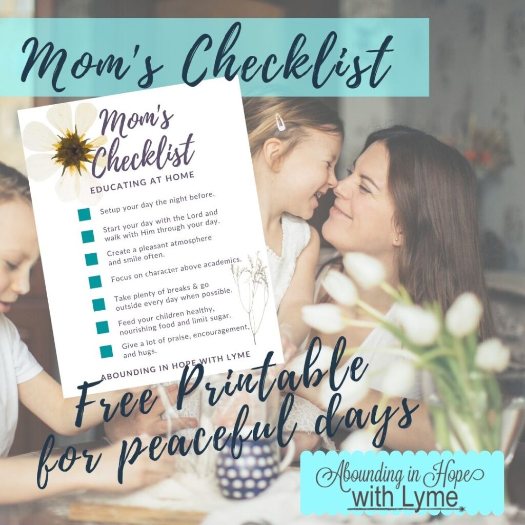Mom's Checklist Landing Page • Abounding in Hope with Lyme